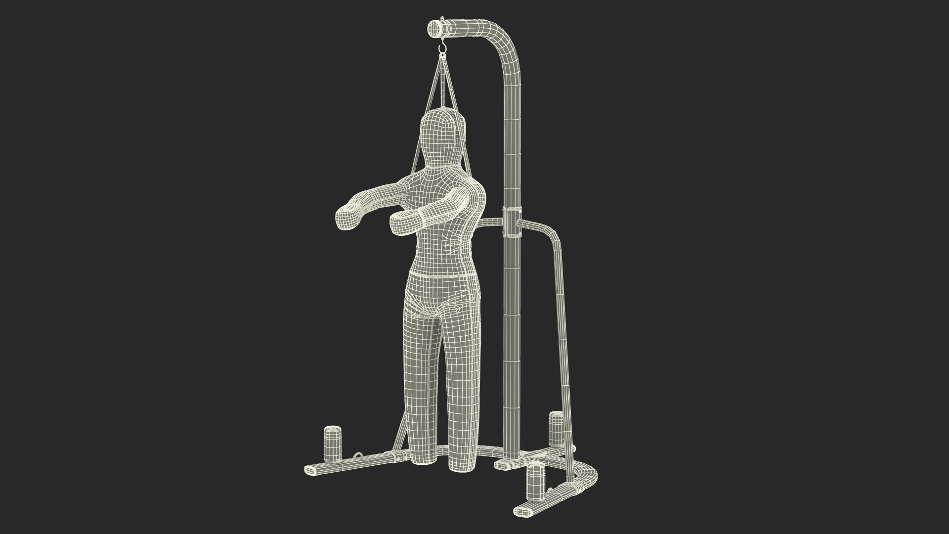 Leather grappling dummy stand 3D model - TurboSquid 1648005