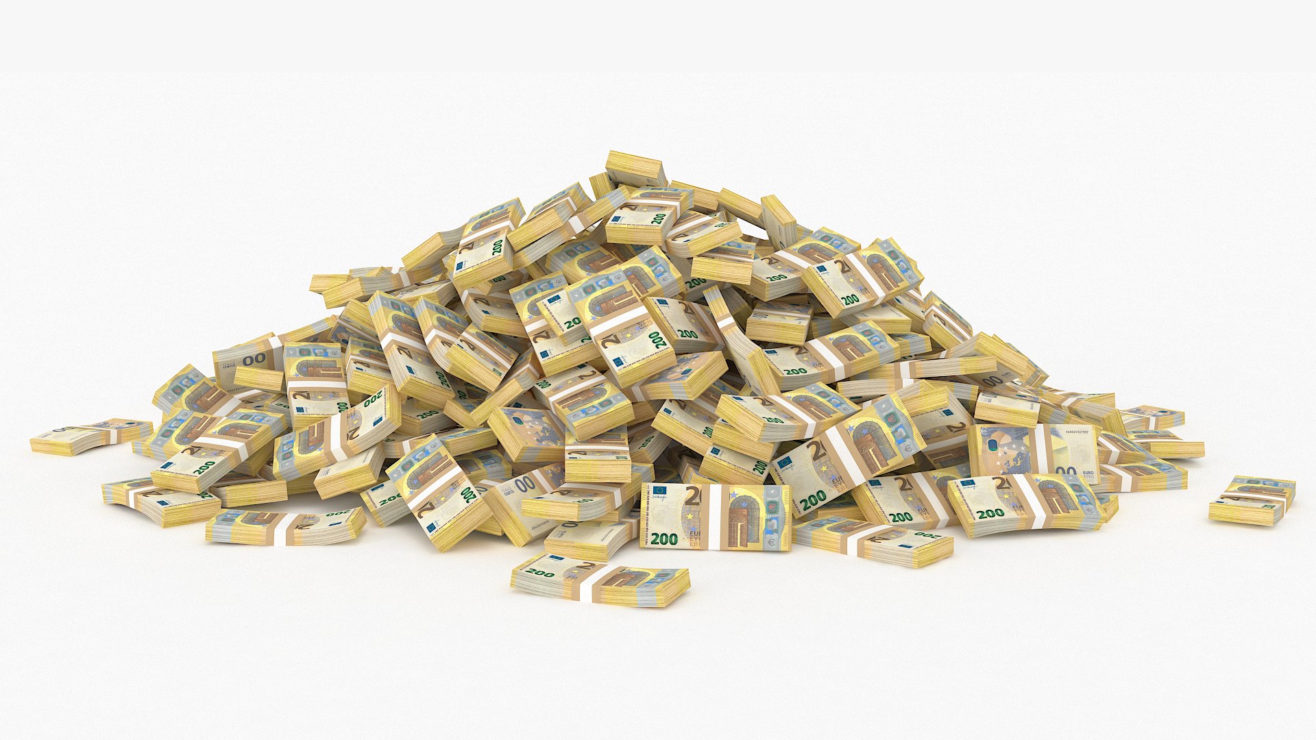 200 euro bill stack model - TurboSquid 1647906