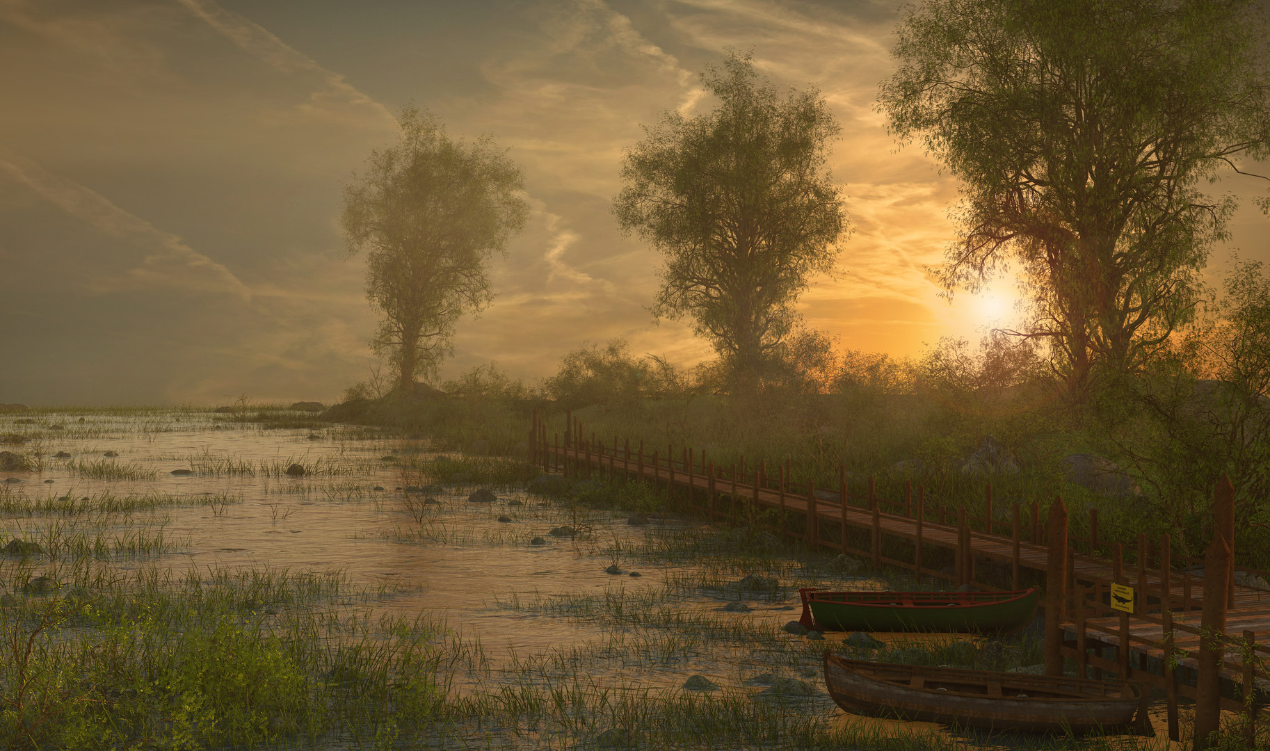 3D model landscape river nature - TurboSquid 1648211