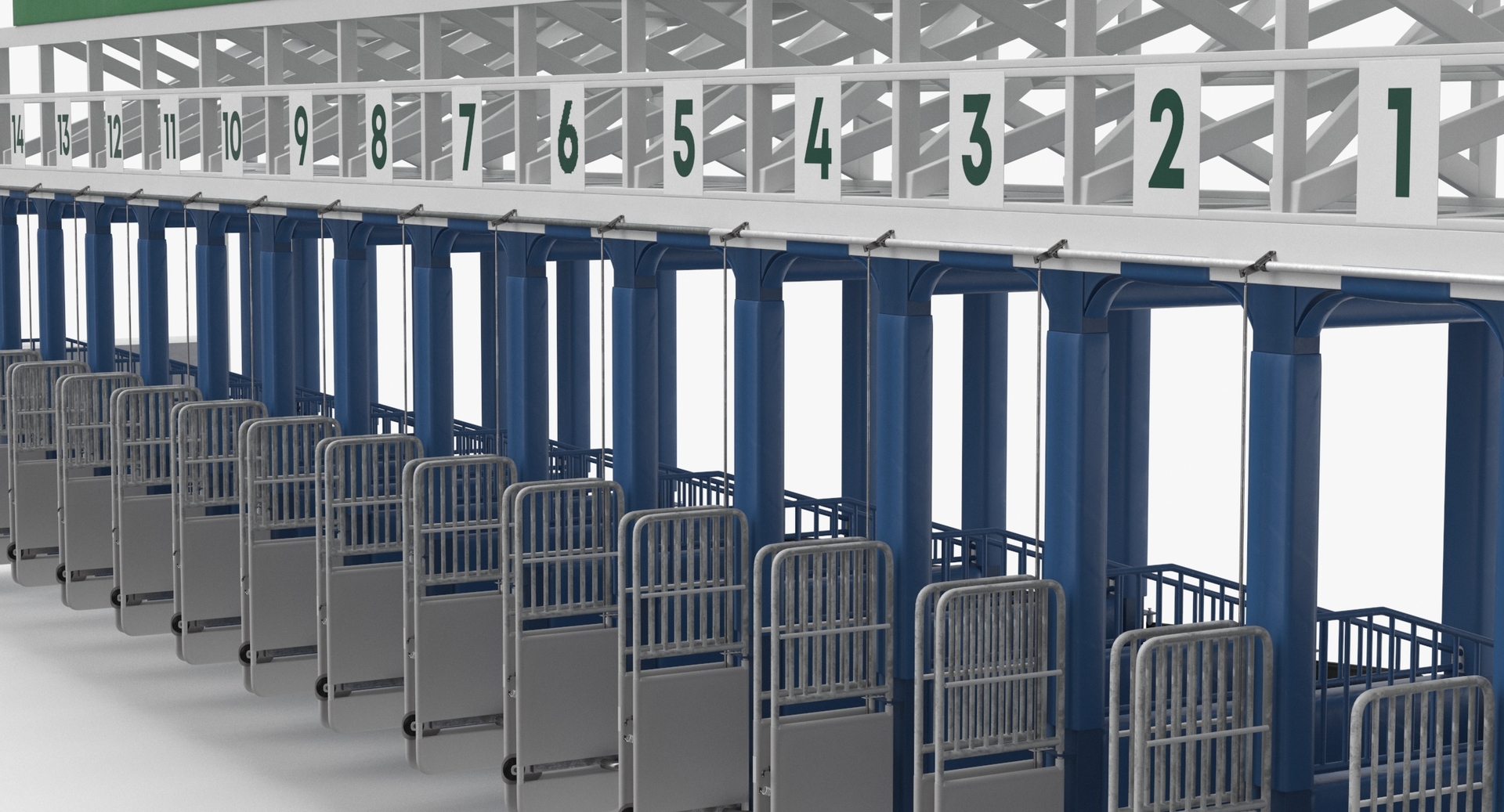 3D horse racing starting gates - TurboSquid 1647649