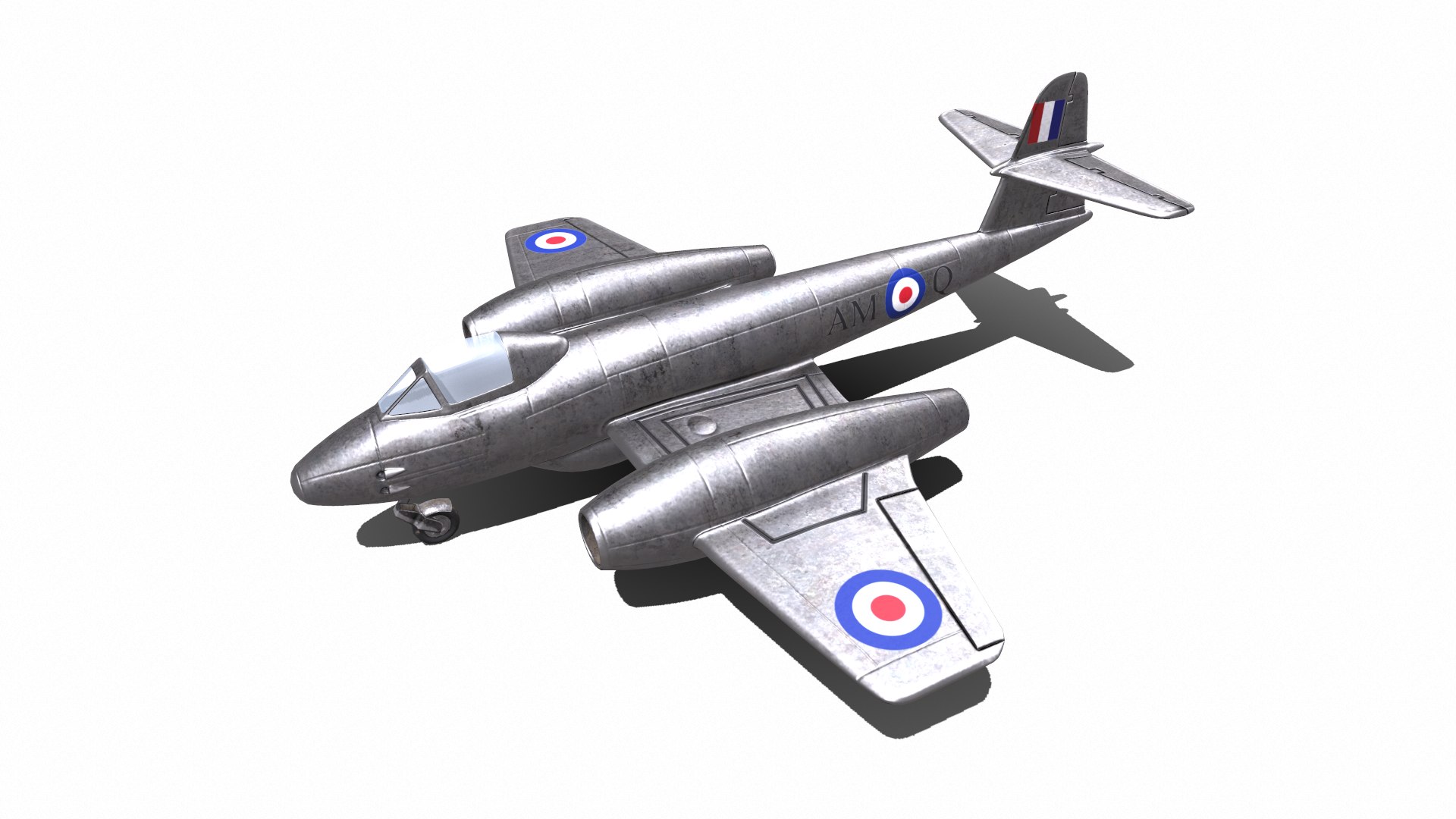 Gloster Meteor 低聚 PBR3D模型 - TurboSquid 1648704