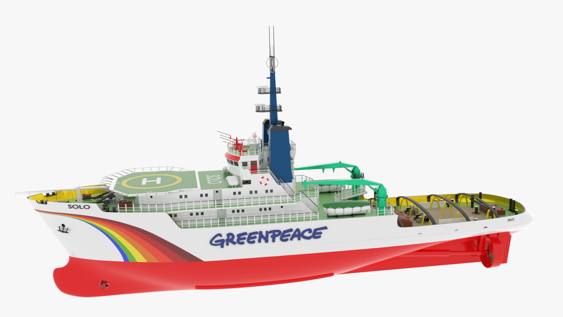 3D greenpeace ship solo - TurboSquid 1648941