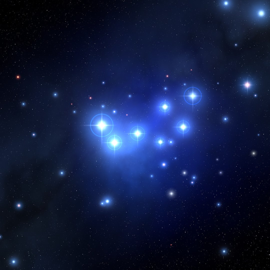 3D model pleiades star blue - TurboSquid 1649025