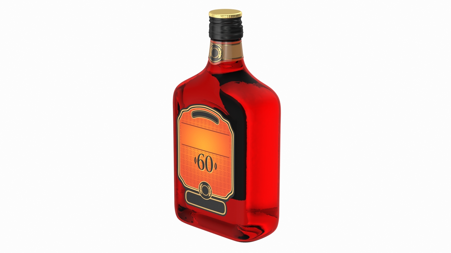 3D rum bottle 60 vol - TurboSquid 1649343