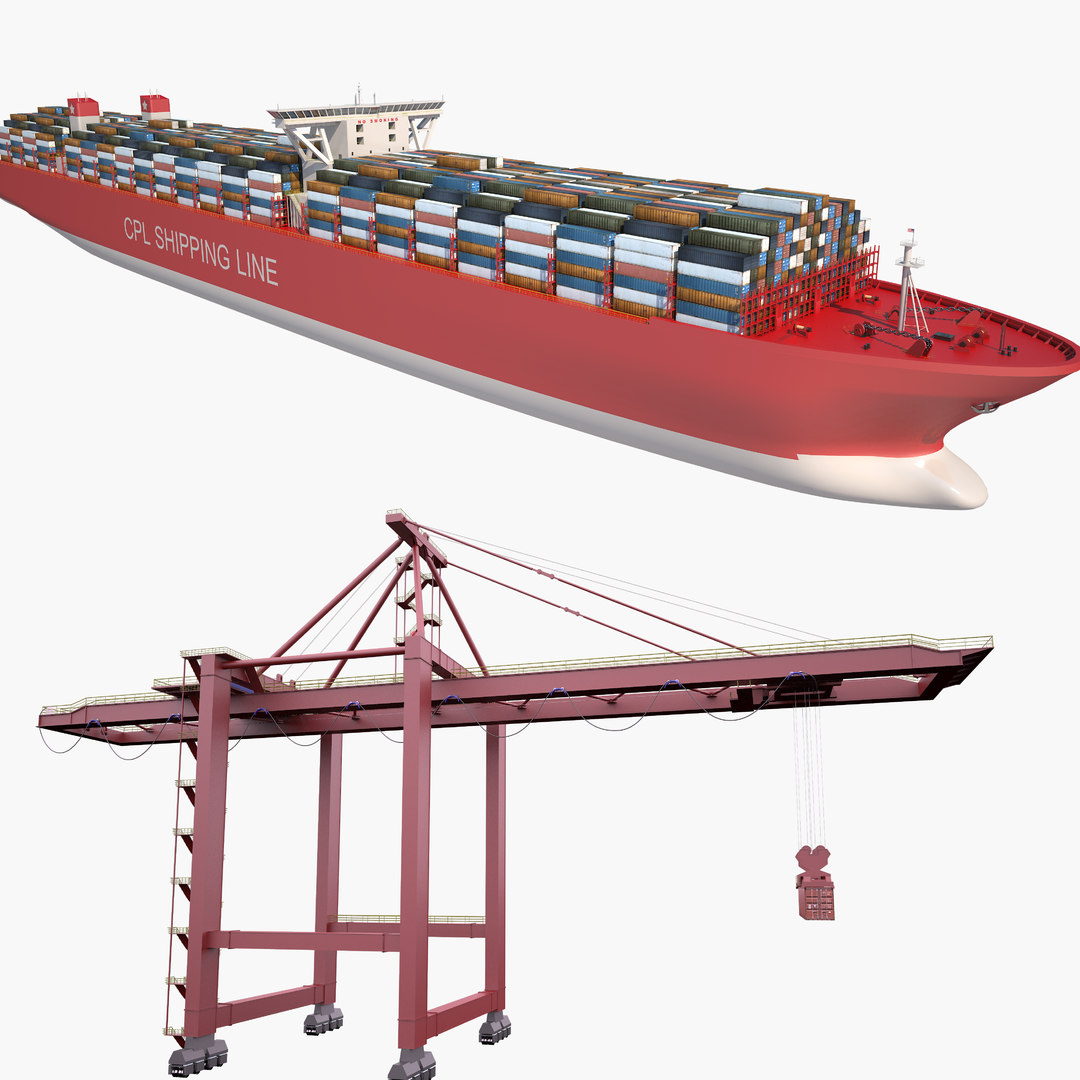 Container ship crane 3D model - TurboSquid 1649288