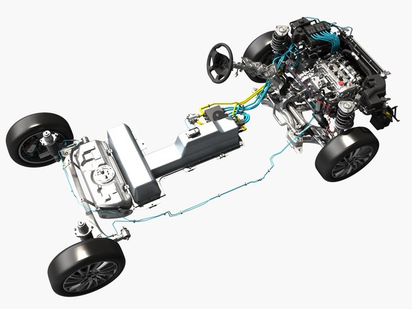 Hybrid electric car chassis 3D model - TurboSquid 1649349