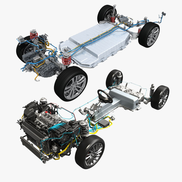 Chassis electric car hybrid 3D model - TurboSquid 1649563