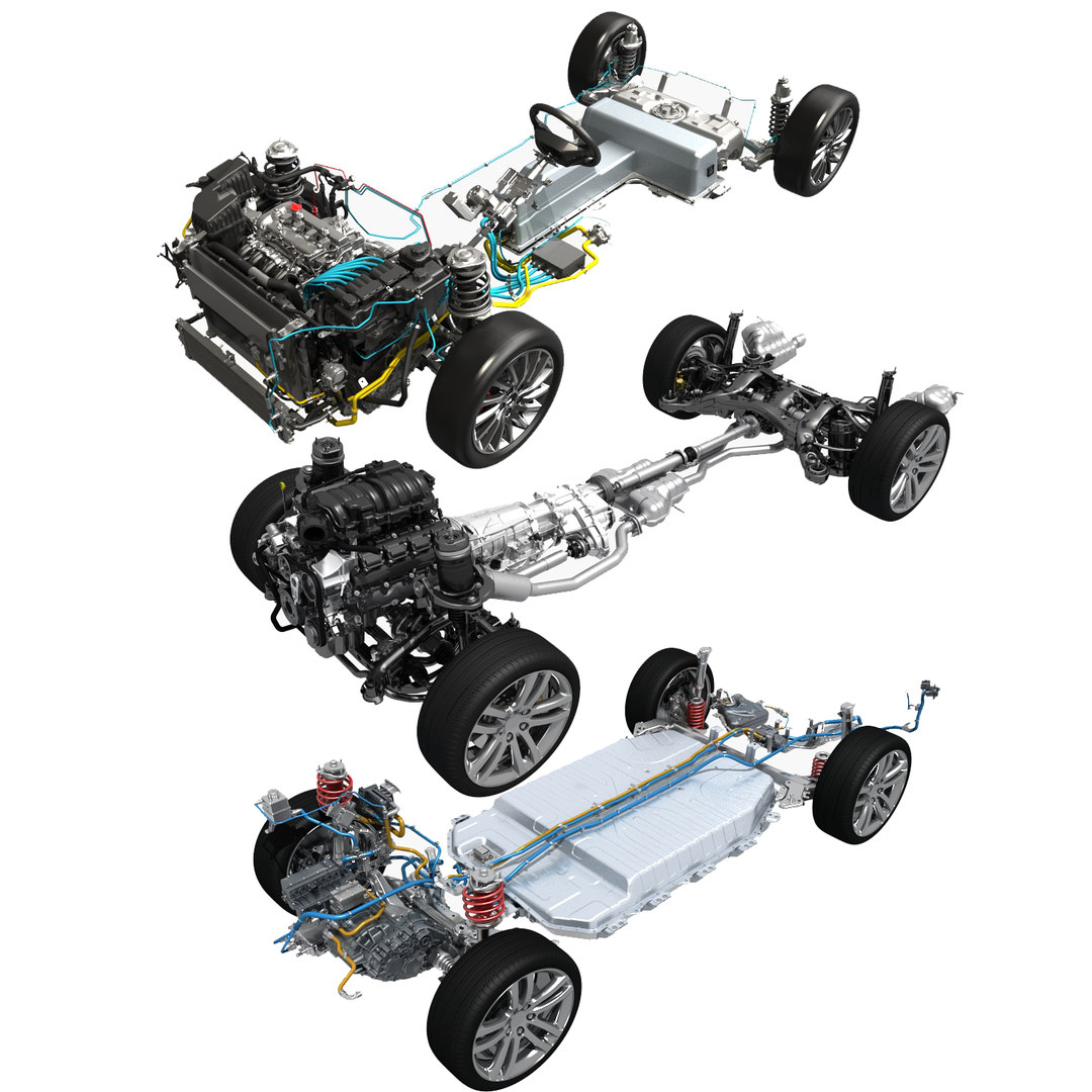 3D chassis electric car - TurboSquid 1649597