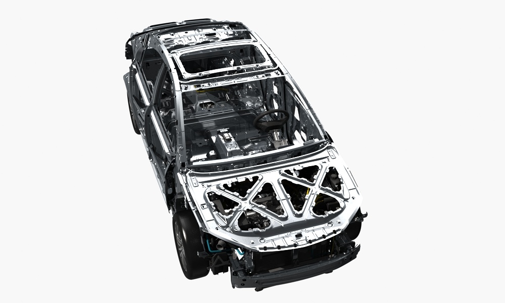 Hybrid Electric Car Frame with Chassis3D模型 - TurboSquid 1649546