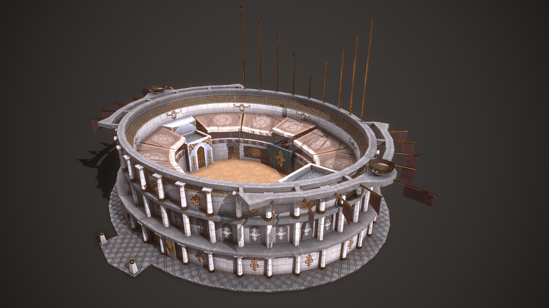 3D model ancient colosseum 01 - TurboSquid 1649669