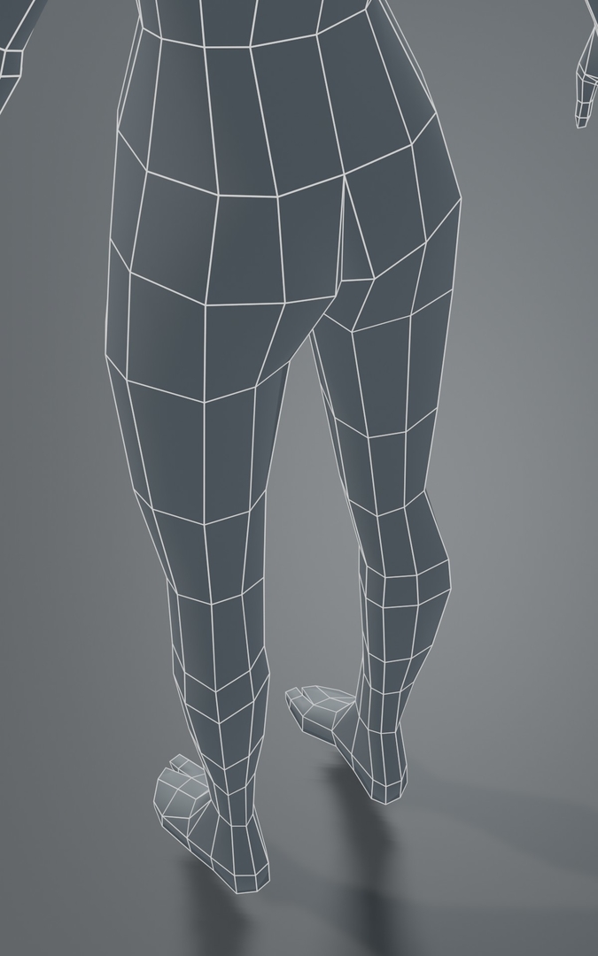 3D female body base mesh model - TurboSquid 1650305
