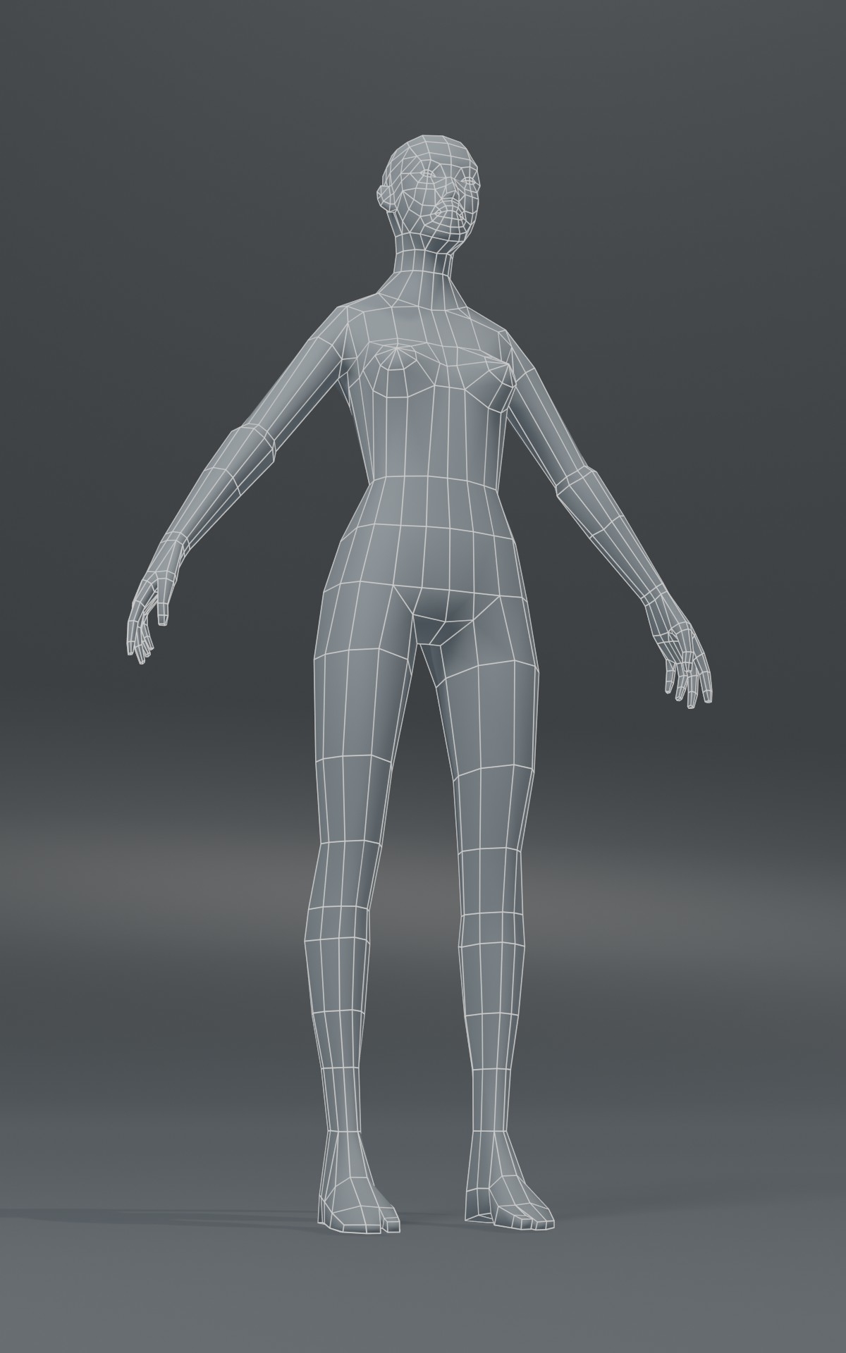 3D female body base mesh model - TurboSquid 1650305