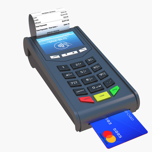Credit card terminal model - TurboSquid 1650997