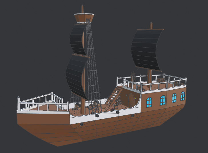 Animowany statek piracki Model 3D - TurboSquid 1643829