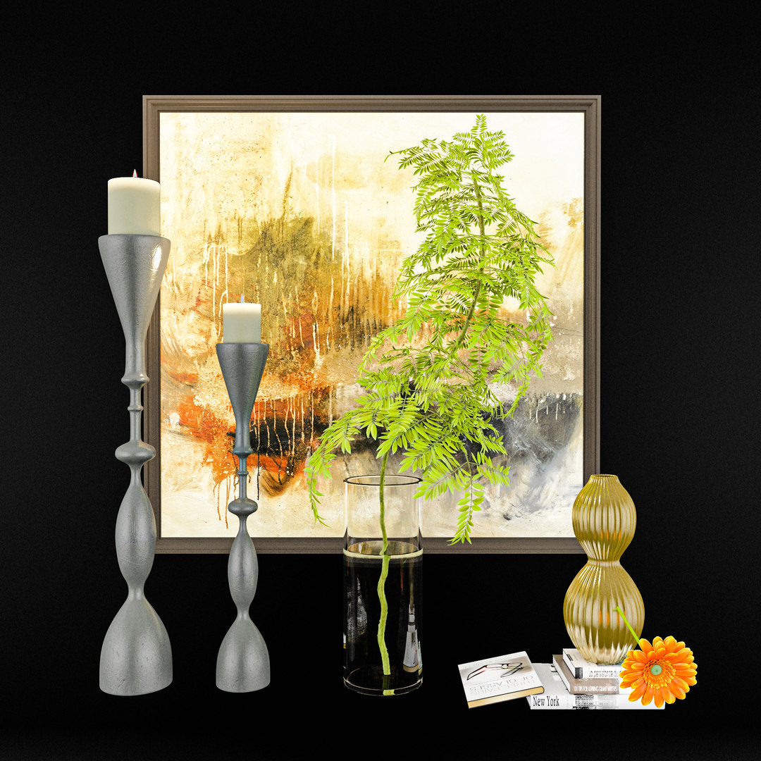 3D decorativ set decorative - TurboSquid 1651564
