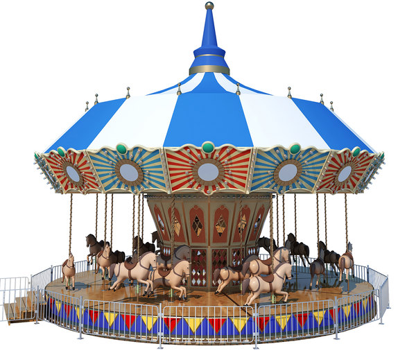 wooden carousel toy 3d max