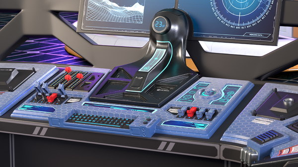3D futuristic control panel - TurboSquid 1652221