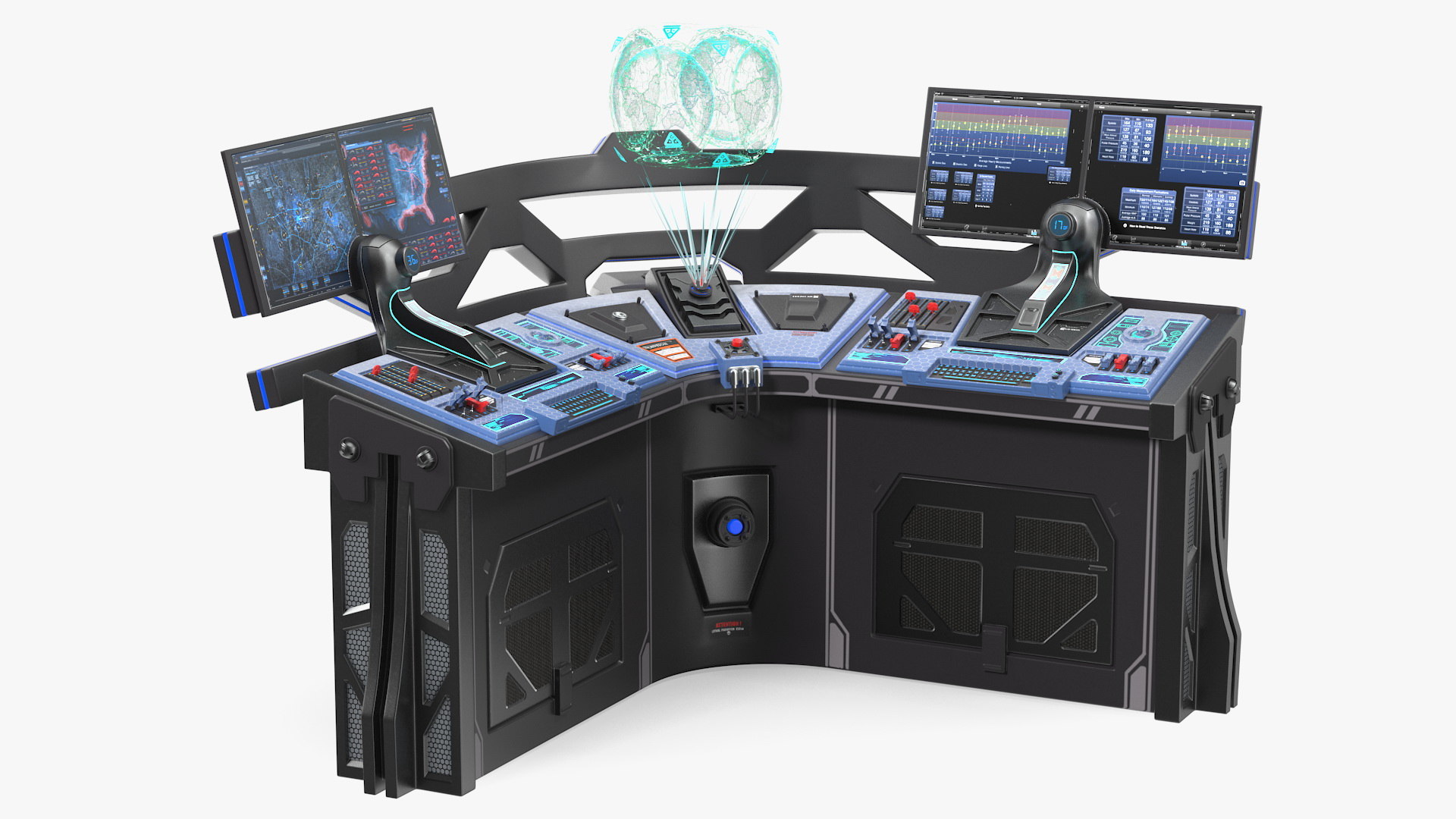 Sci fi corner control panel 3D model - TurboSquid 1652267