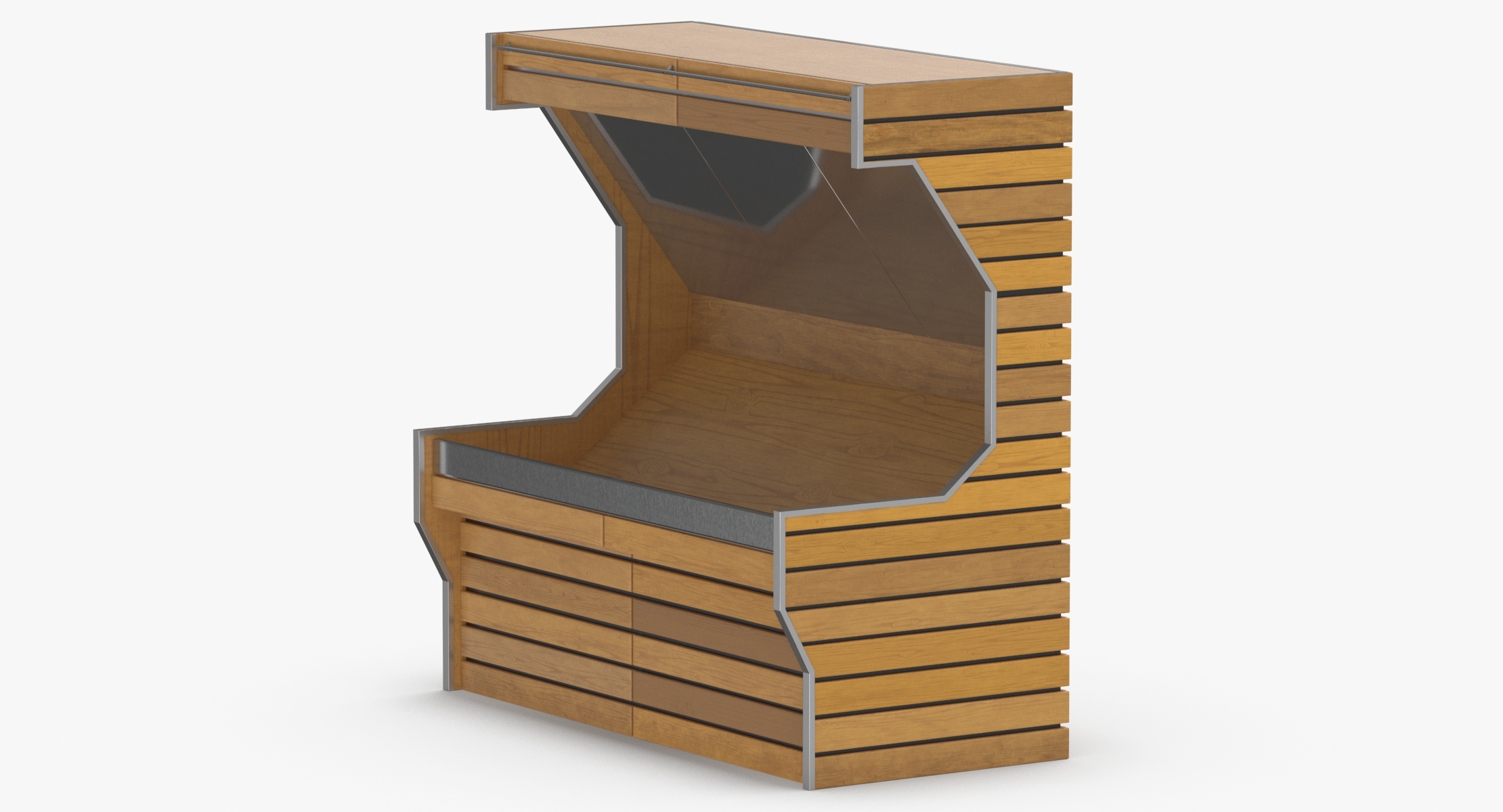 3D wooden grocery unit fruits - TurboSquid 1652240