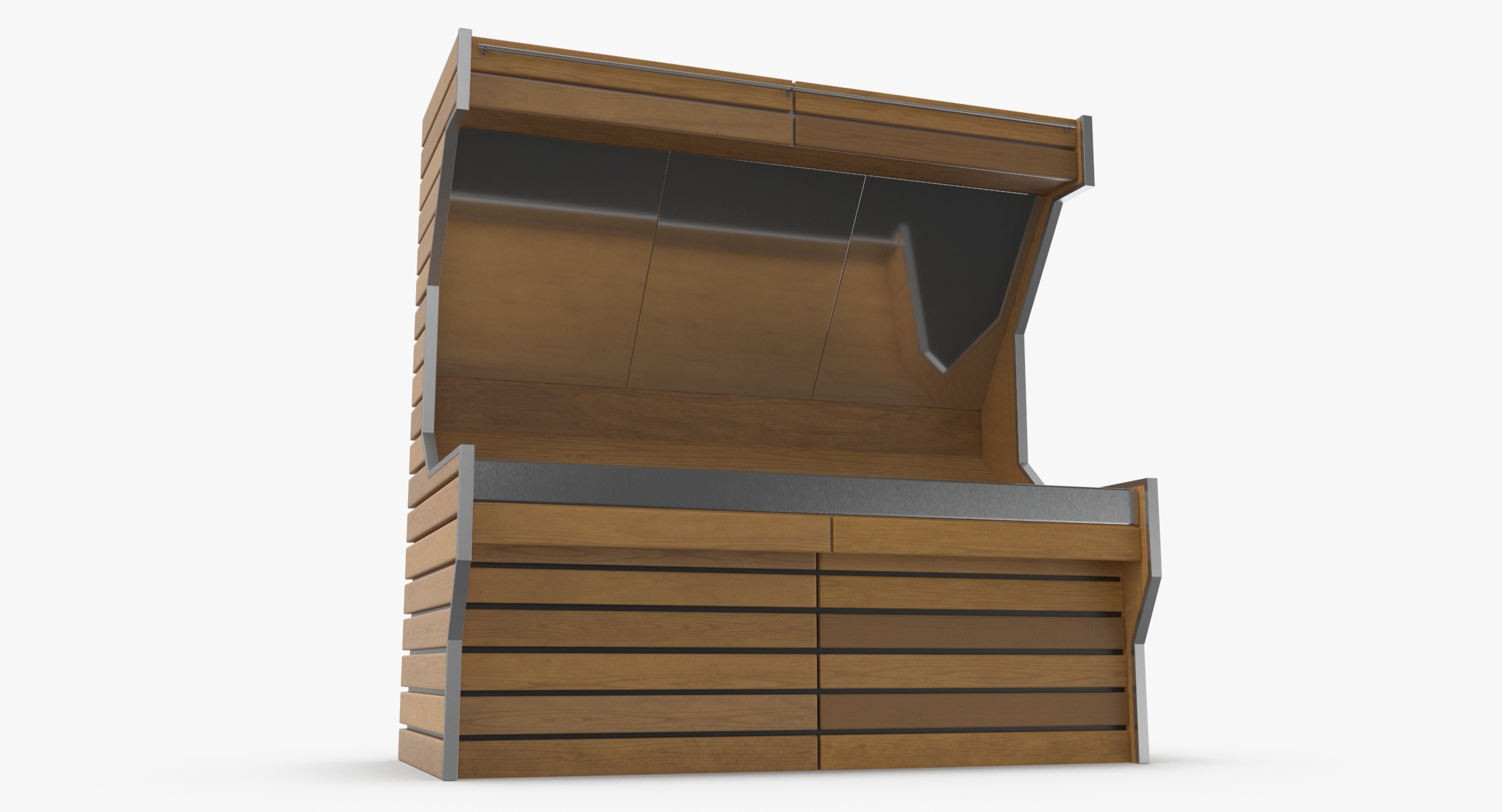 3D wooden grocery unit fruits - TurboSquid 1652240