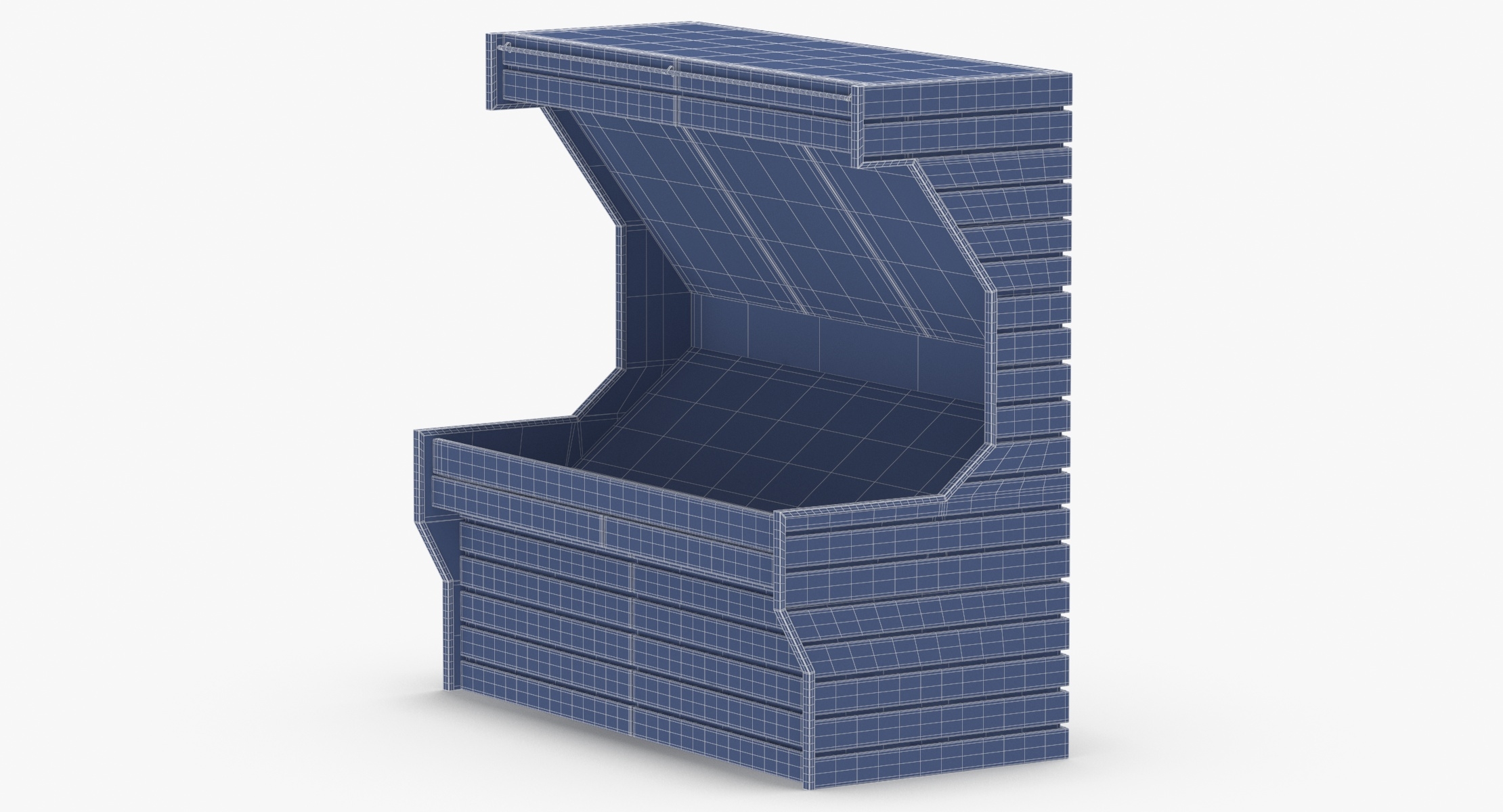 3D wooden grocery unit fruits - TurboSquid 1652240