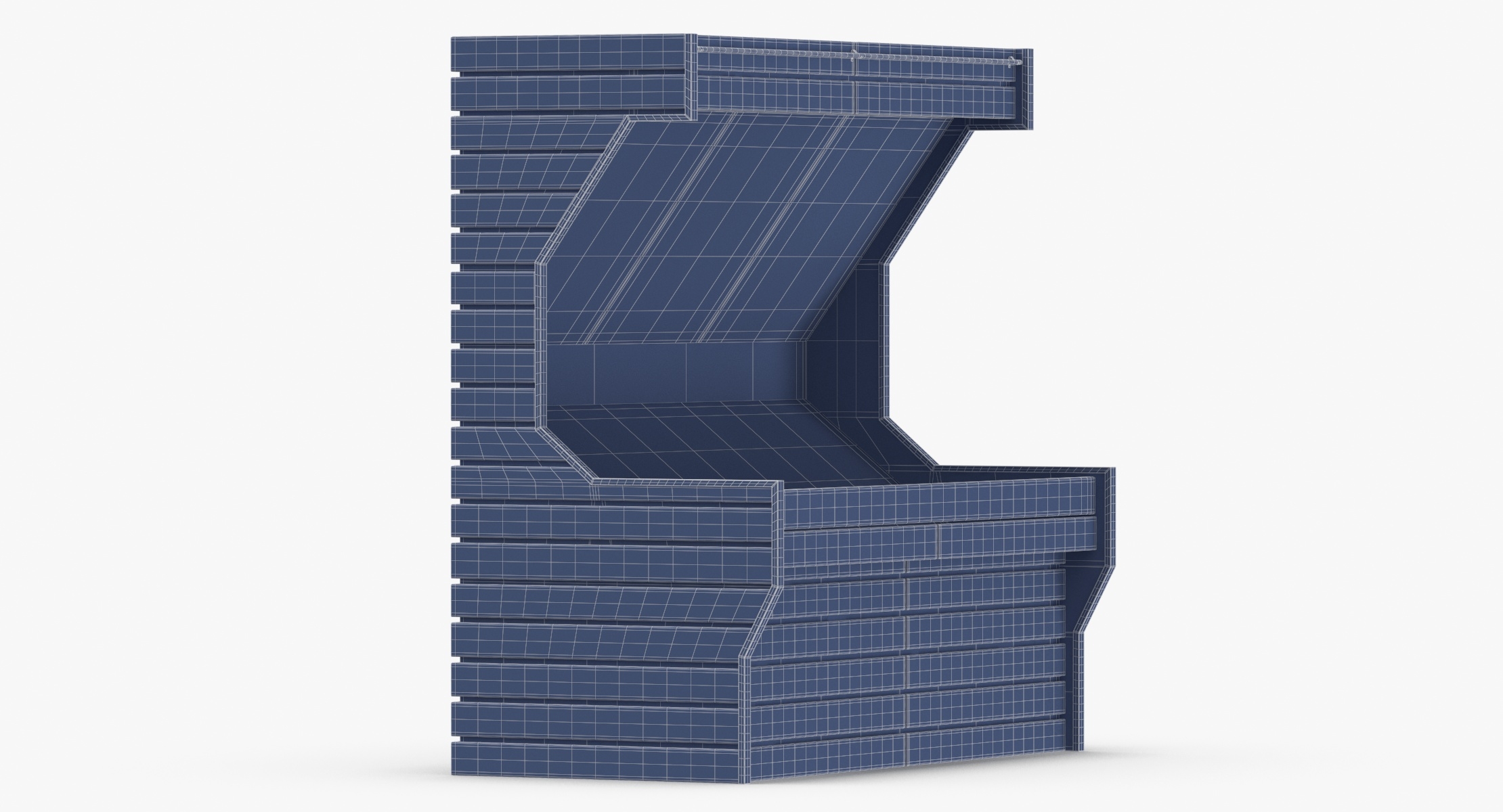 3D wooden grocery unit fruits - TurboSquid 1652240