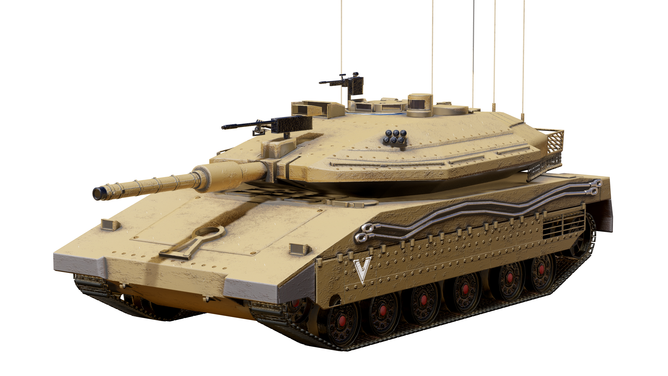 Czołg podstawowy Merkava Mark IV Model 3D - TurboSquid 1652492