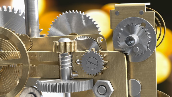 3D clockwork gear counter mechanism - TurboSquid 1653117