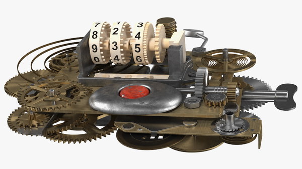 3D clockwork gear counter mechanism - TurboSquid 1653117