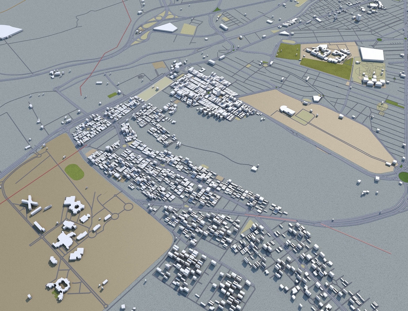 3D city area building model - TurboSquid 1653129