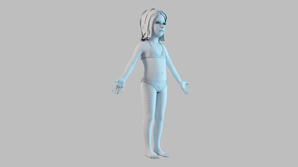 Kid girl anatomy 3D model - TurboSquid 1653795