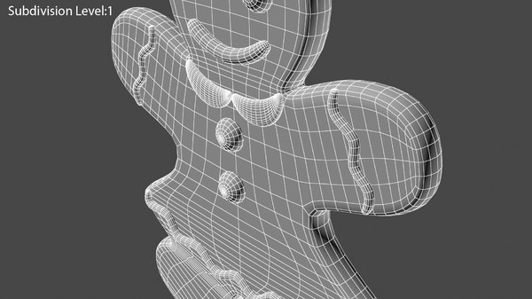 Gingerbread woman christmas cookie 3D model - TurboSquid 1653780