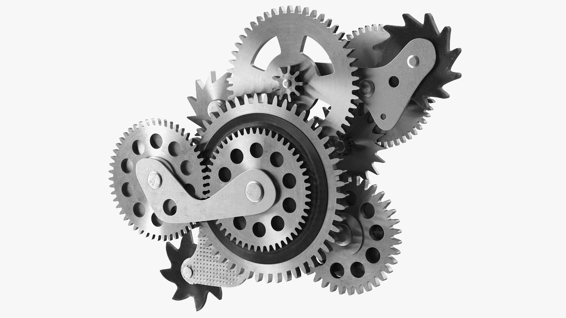 3D cog gears silver - TurboSquid 1654460