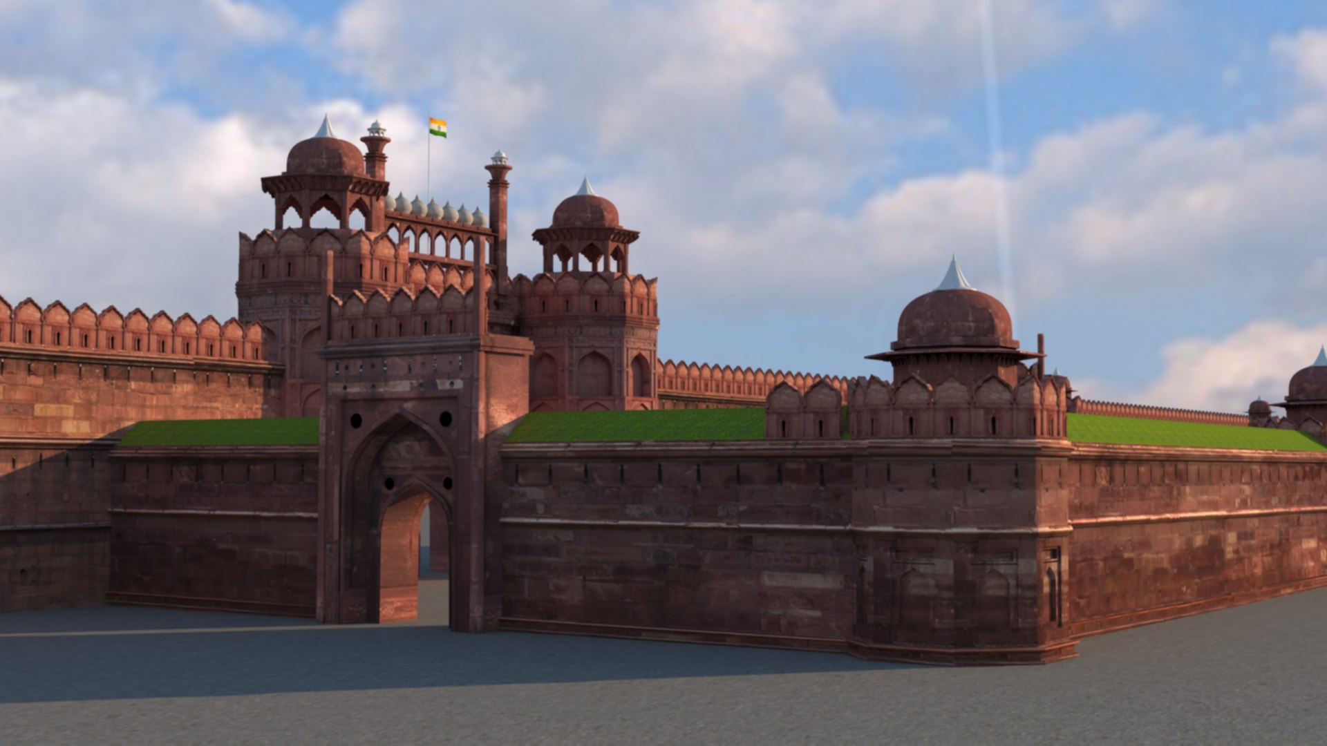 3D red fort - TurboSquid 1653903