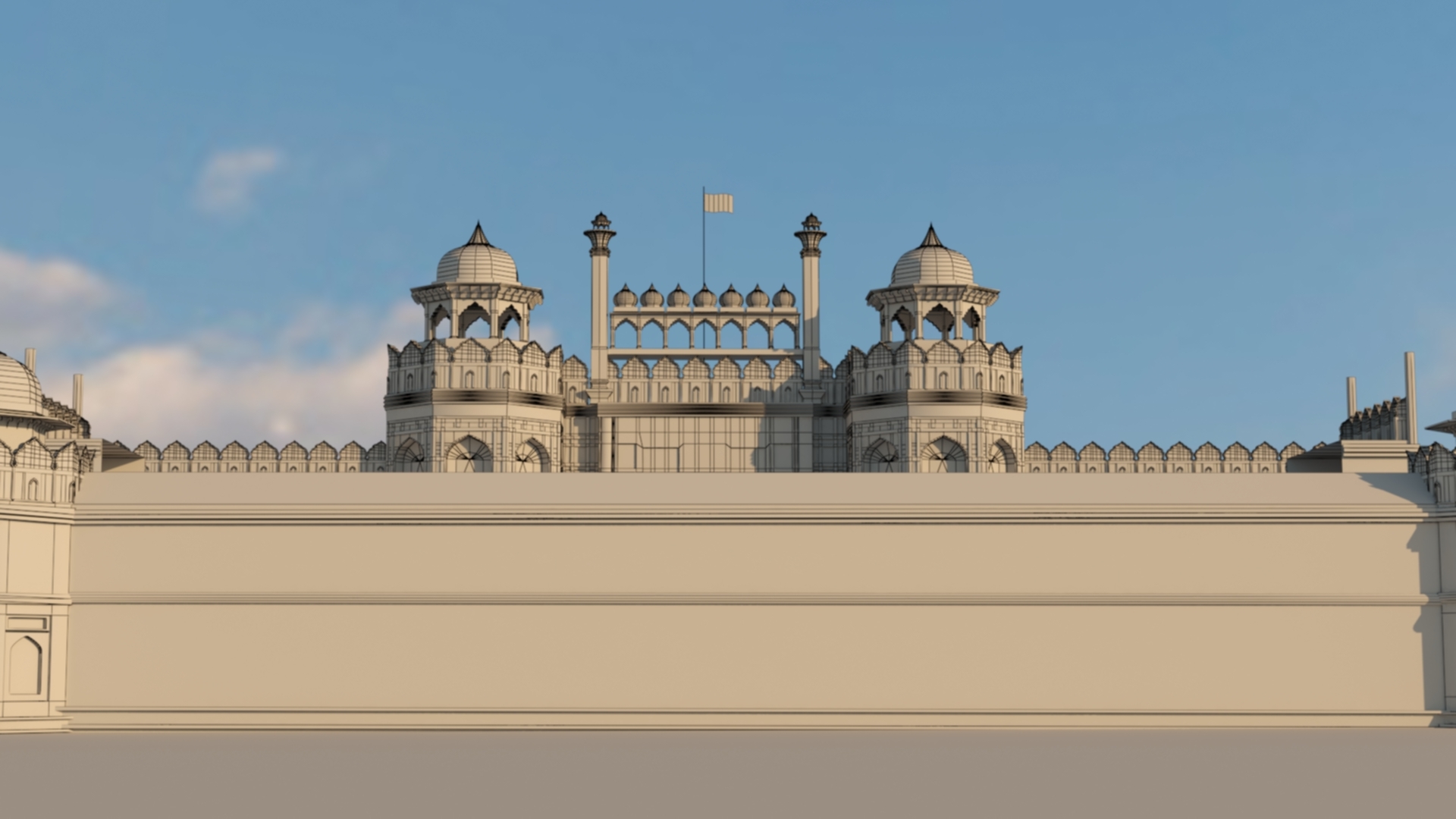 3D red fort - TurboSquid 1653903