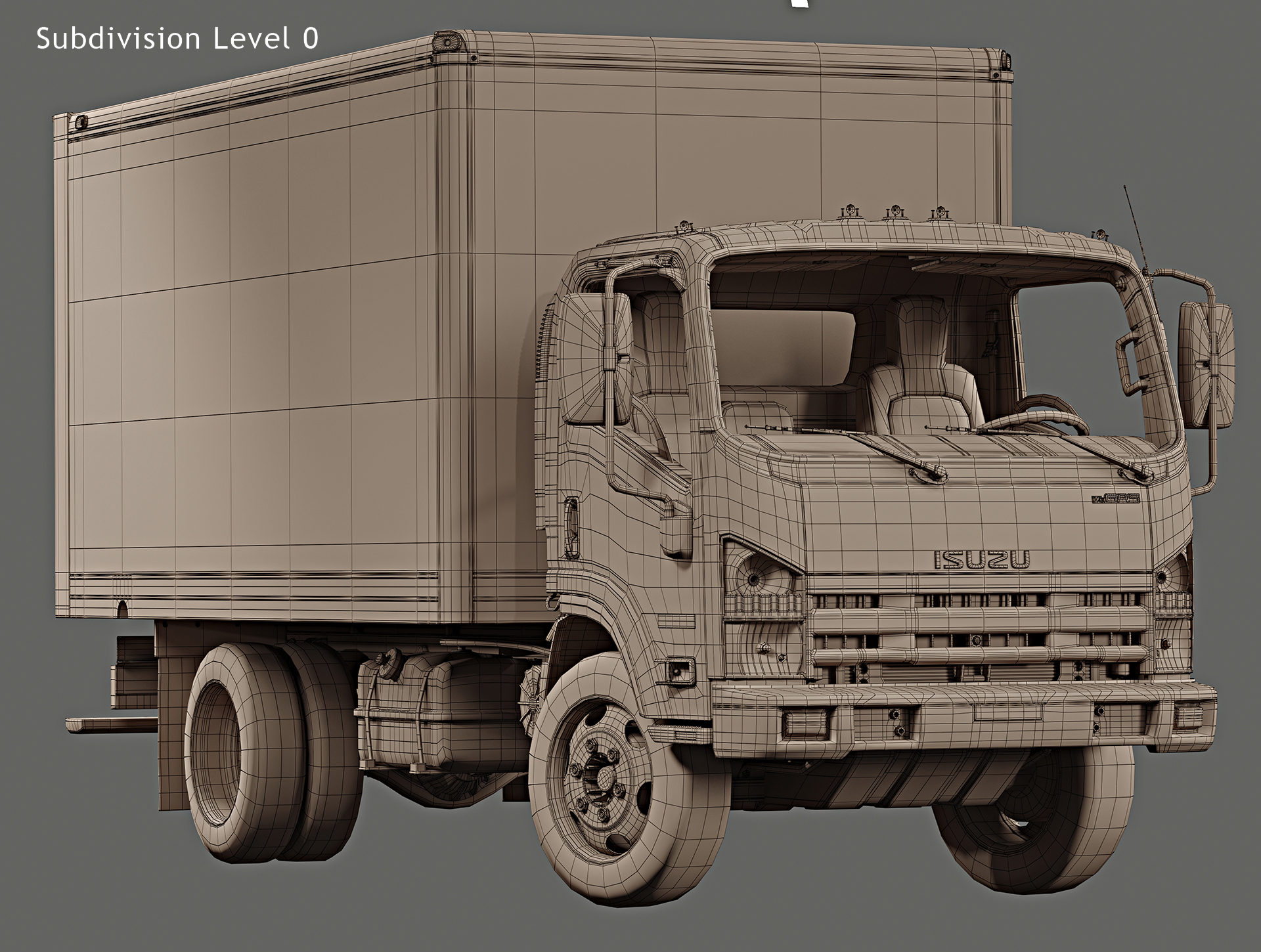 2016 isuzu npr gas 3d model