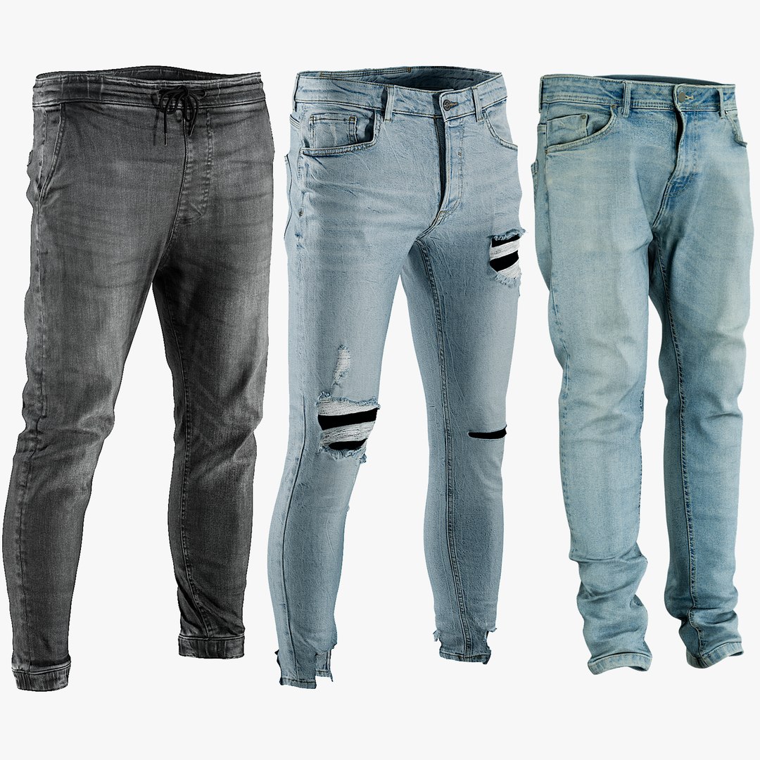 3D realistic men s jeans model - TurboSquid 1654717