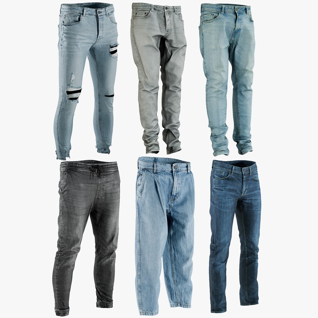 3D realistic men s jeans model - TurboSquid 1654703