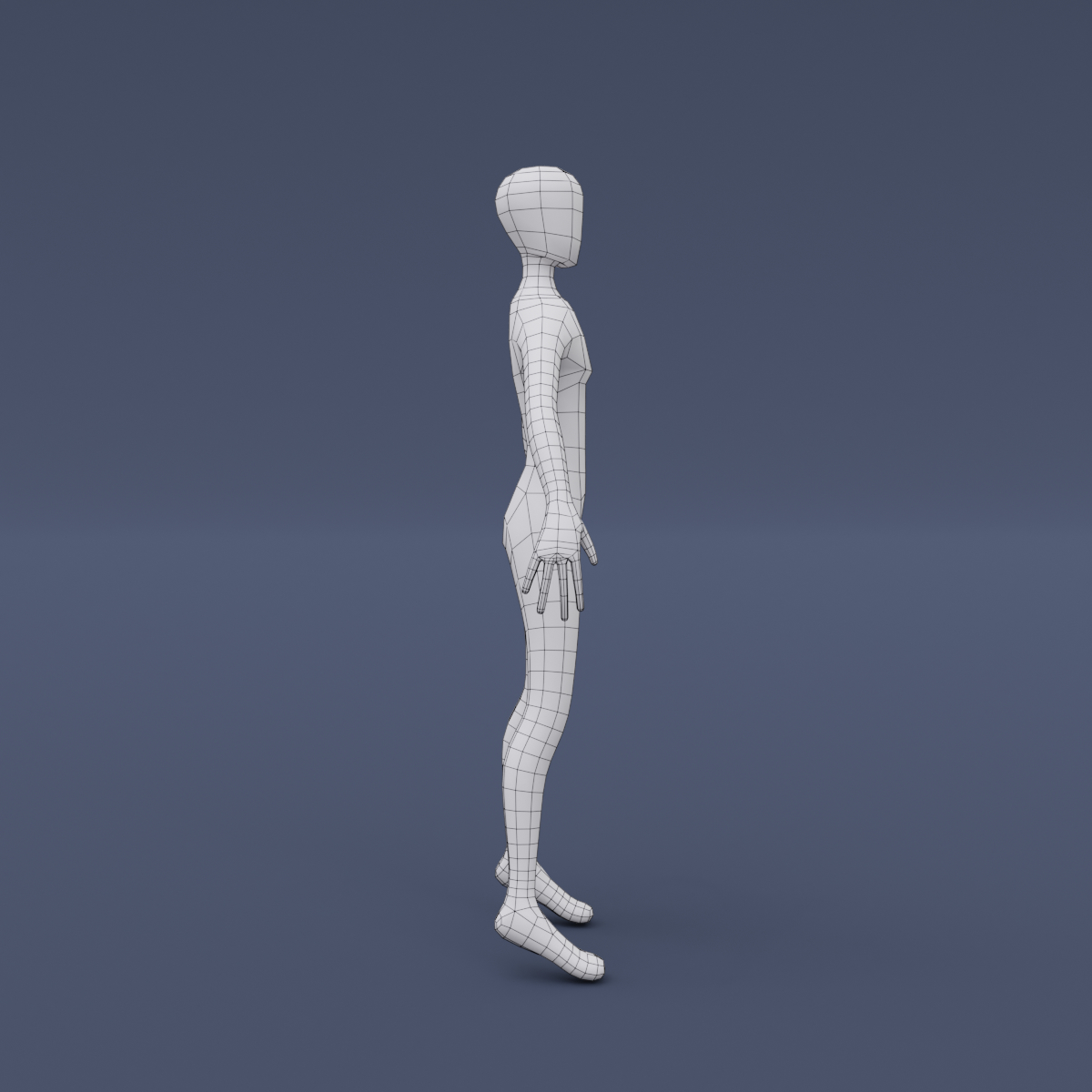 Base mesh female girl 3D model - TurboSquid 1654896