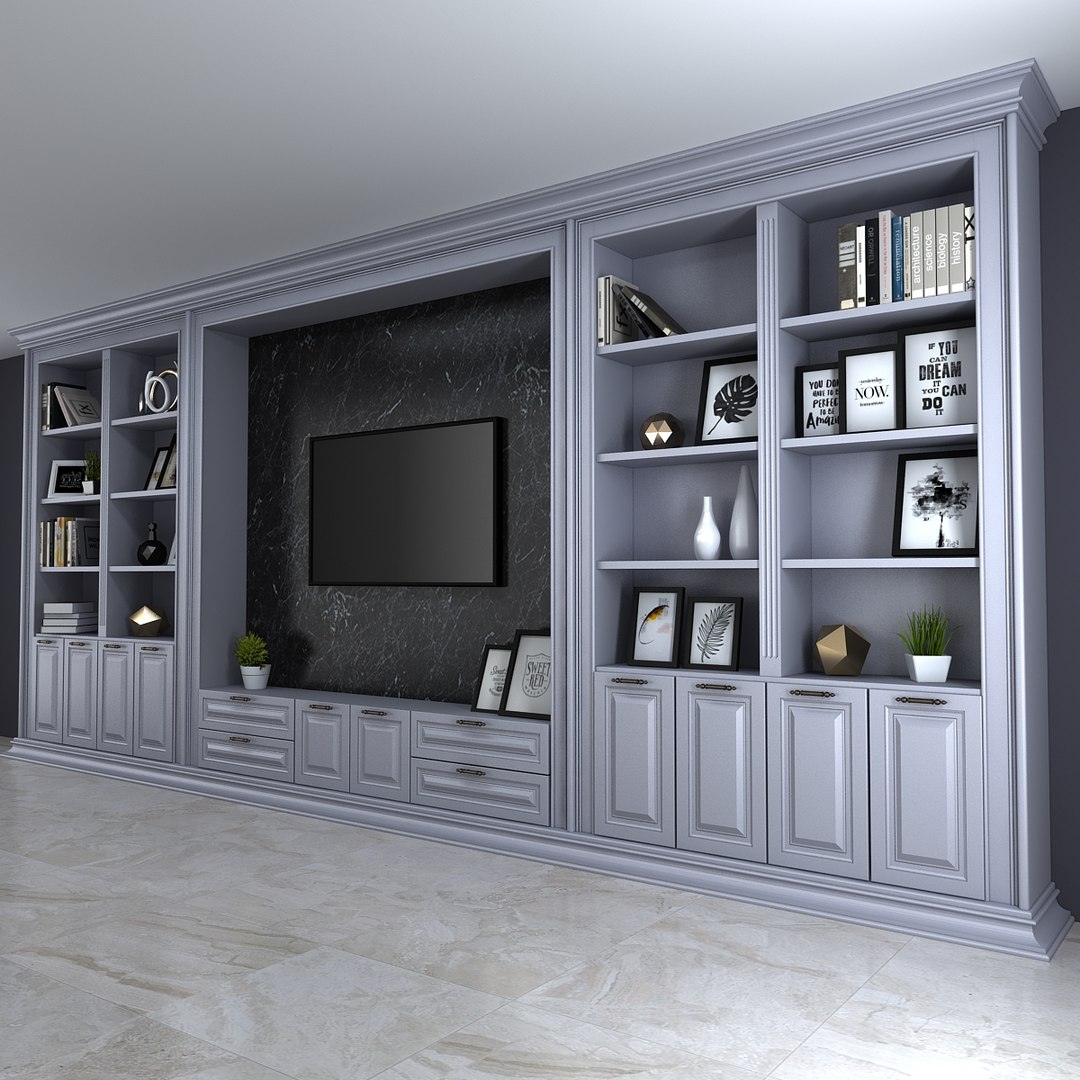 3D classic tv unit model - TurboSquid 1654994