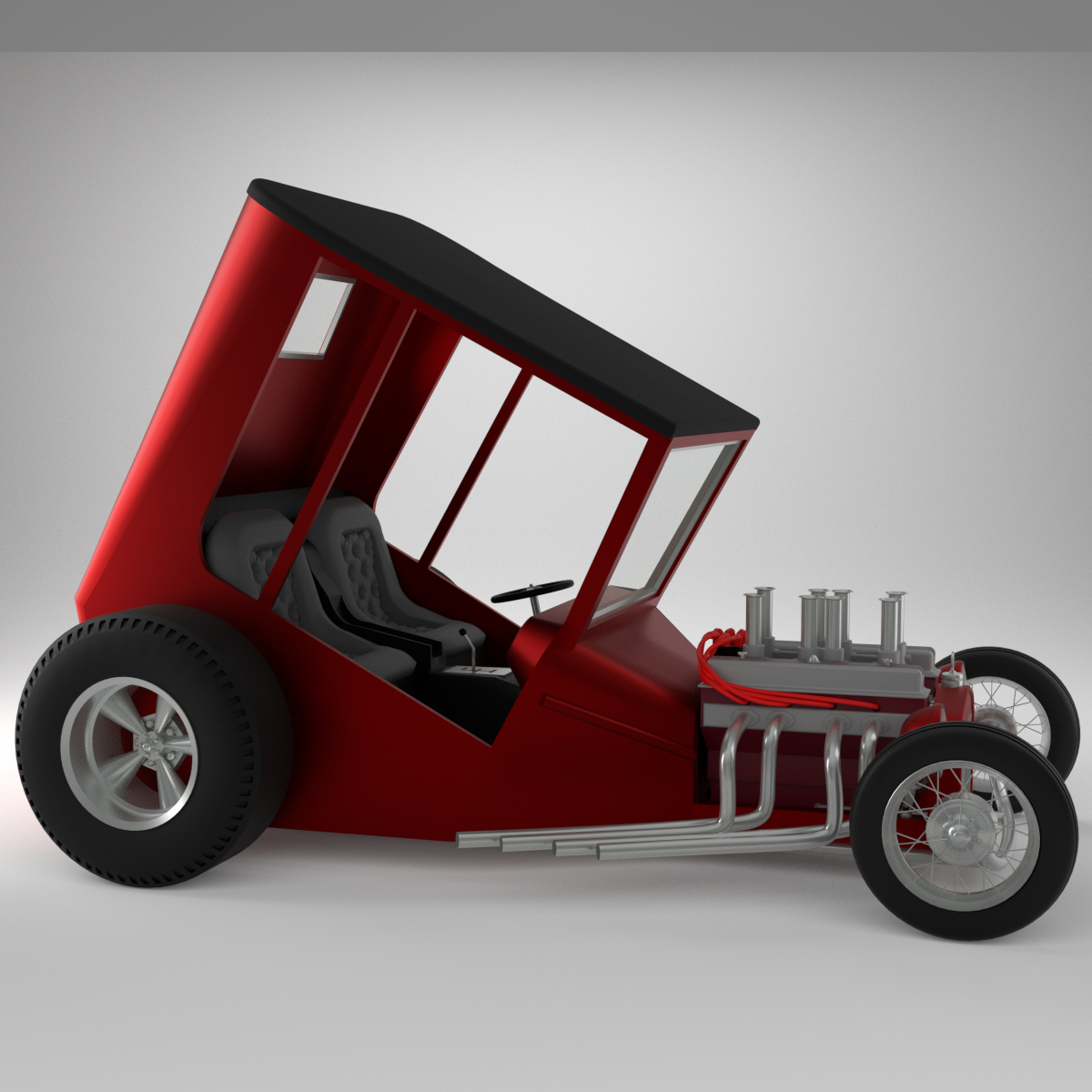 3D custom hot rod uncertain-t model - TurboSquid 1655327