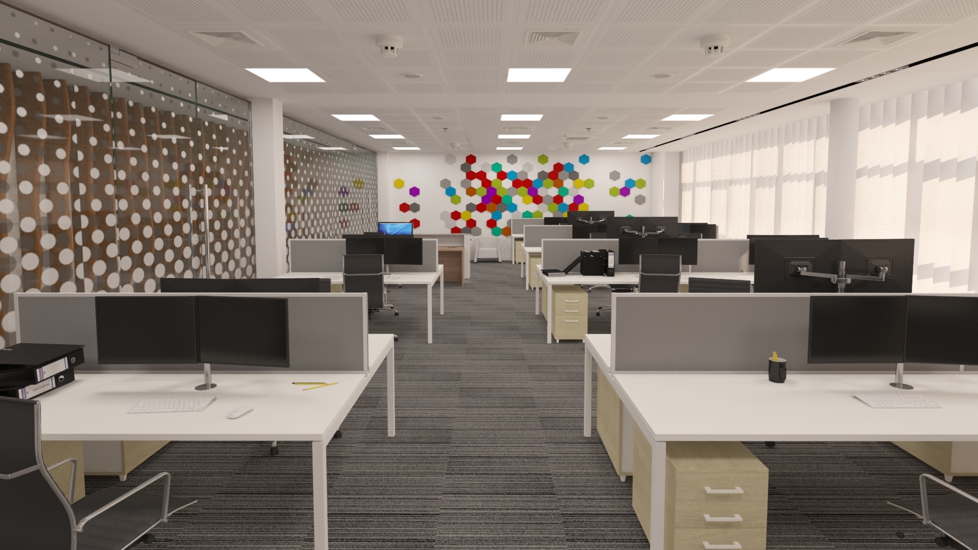 3D open space office interior - TurboSquid 1655953