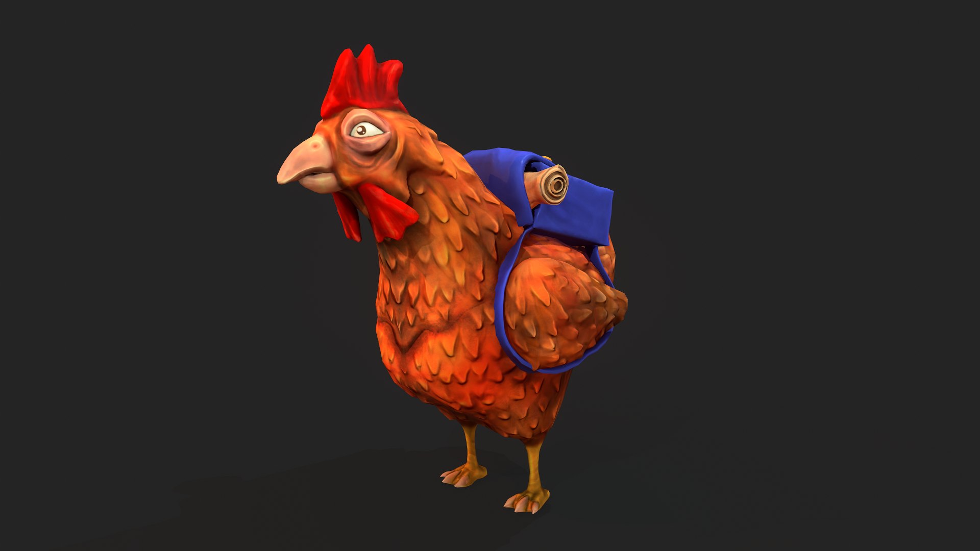Stylized chicken mailman 3D model - TurboSquid 1656167