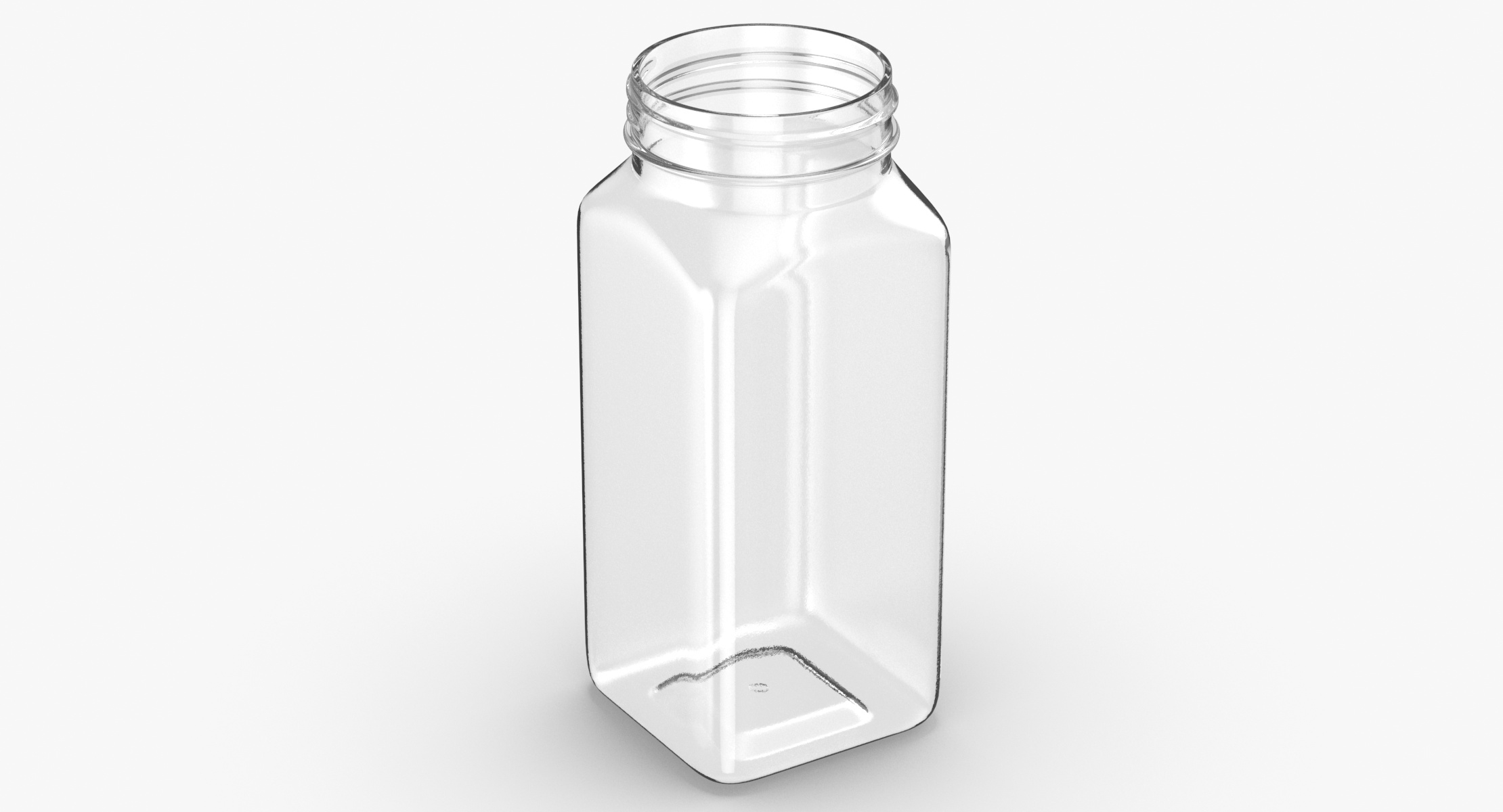 3D model plastic square bottle 8oz - TurboSquid 1656126