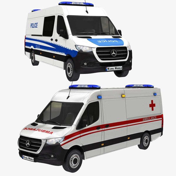Ambulance and Police Panel Van Collection 3D 모델 - TurboSquid 1656733