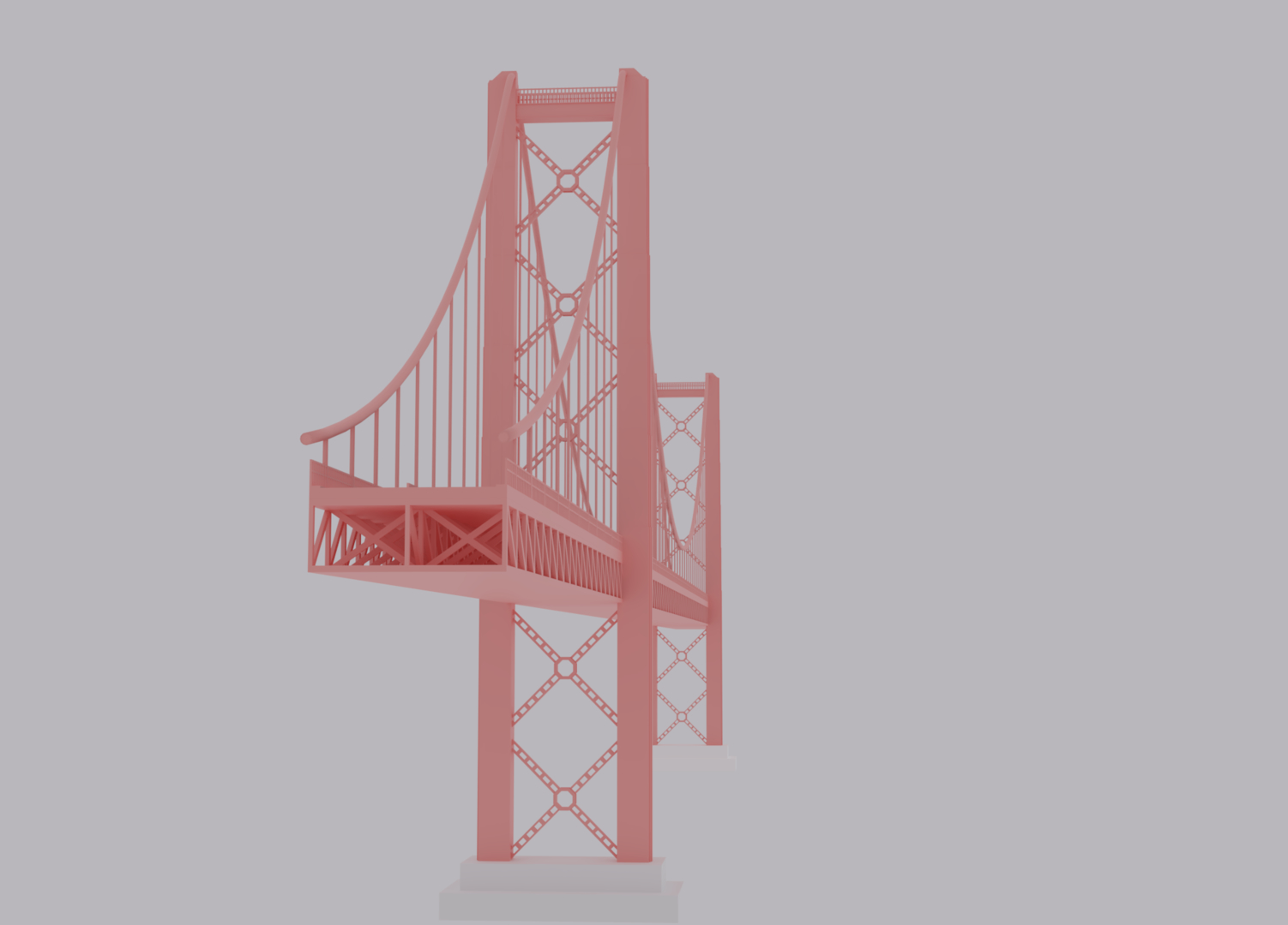 3D cartoon hanging bridge - TurboSquid 1656767