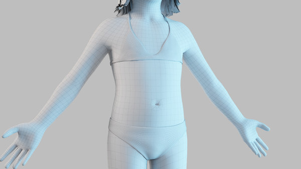 Girl boy kids anatomy model - TurboSquid 1657566