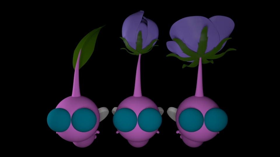 Pink pikmin model - TurboSquid 1657379