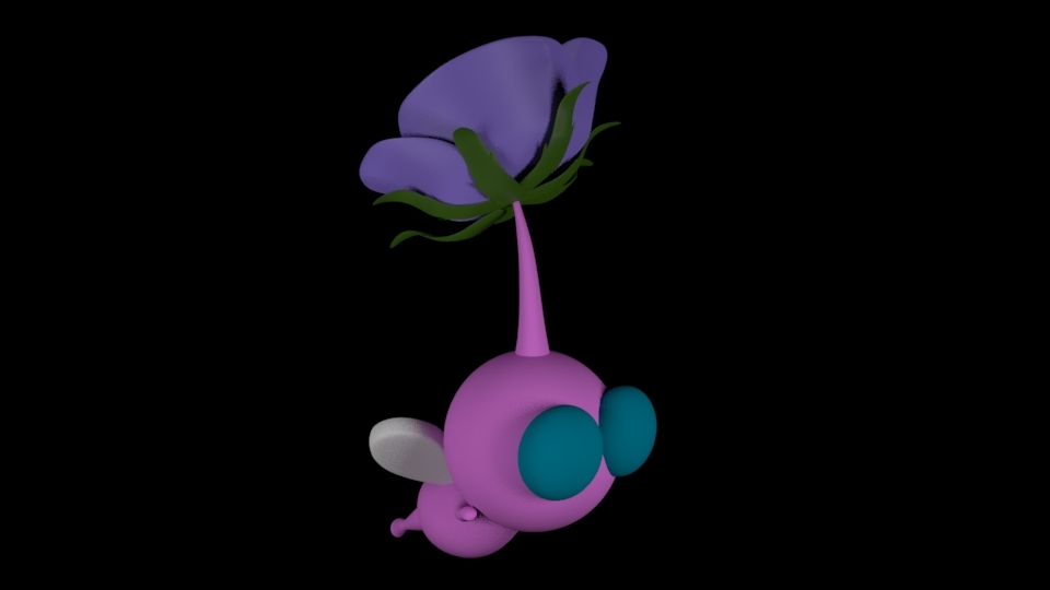 Pink pikmin model - TurboSquid 1657379