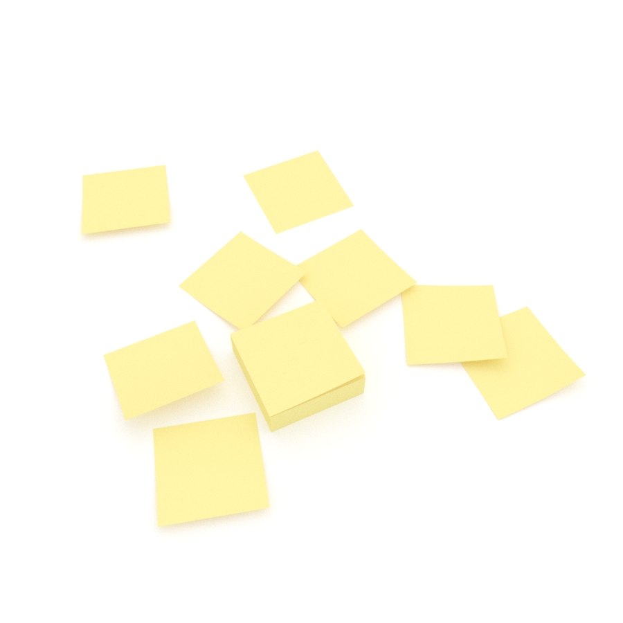 3D post-it notes model - TurboSquid 1657475